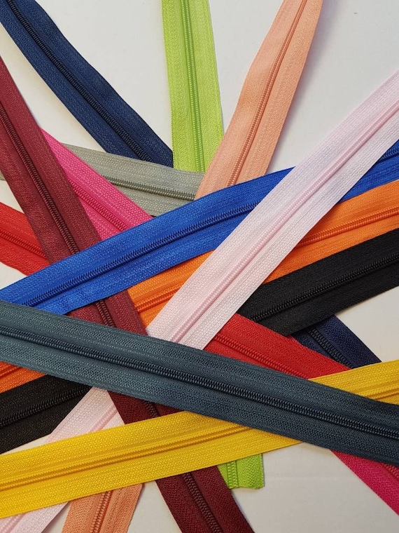 Endless Zipper 2 M Incl. 10 Zippers // 3 Mm Metal Rail // by - Etsy
