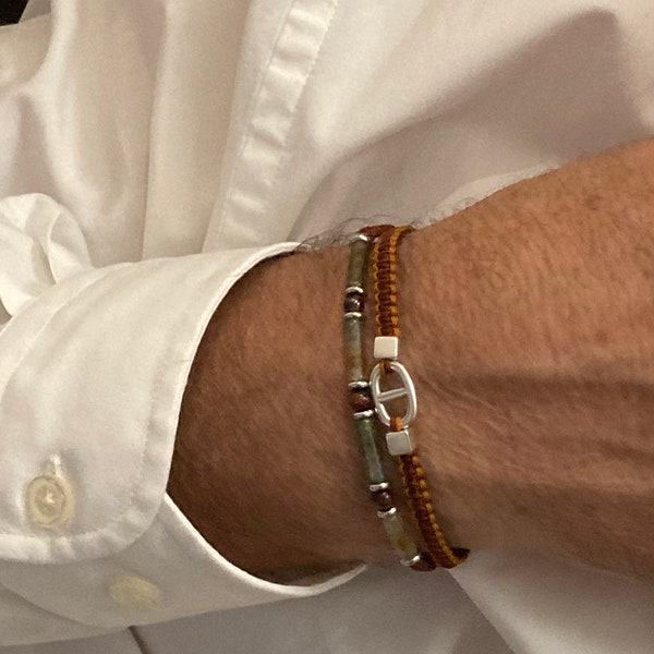 Mens Stone Bracelet - Etsy