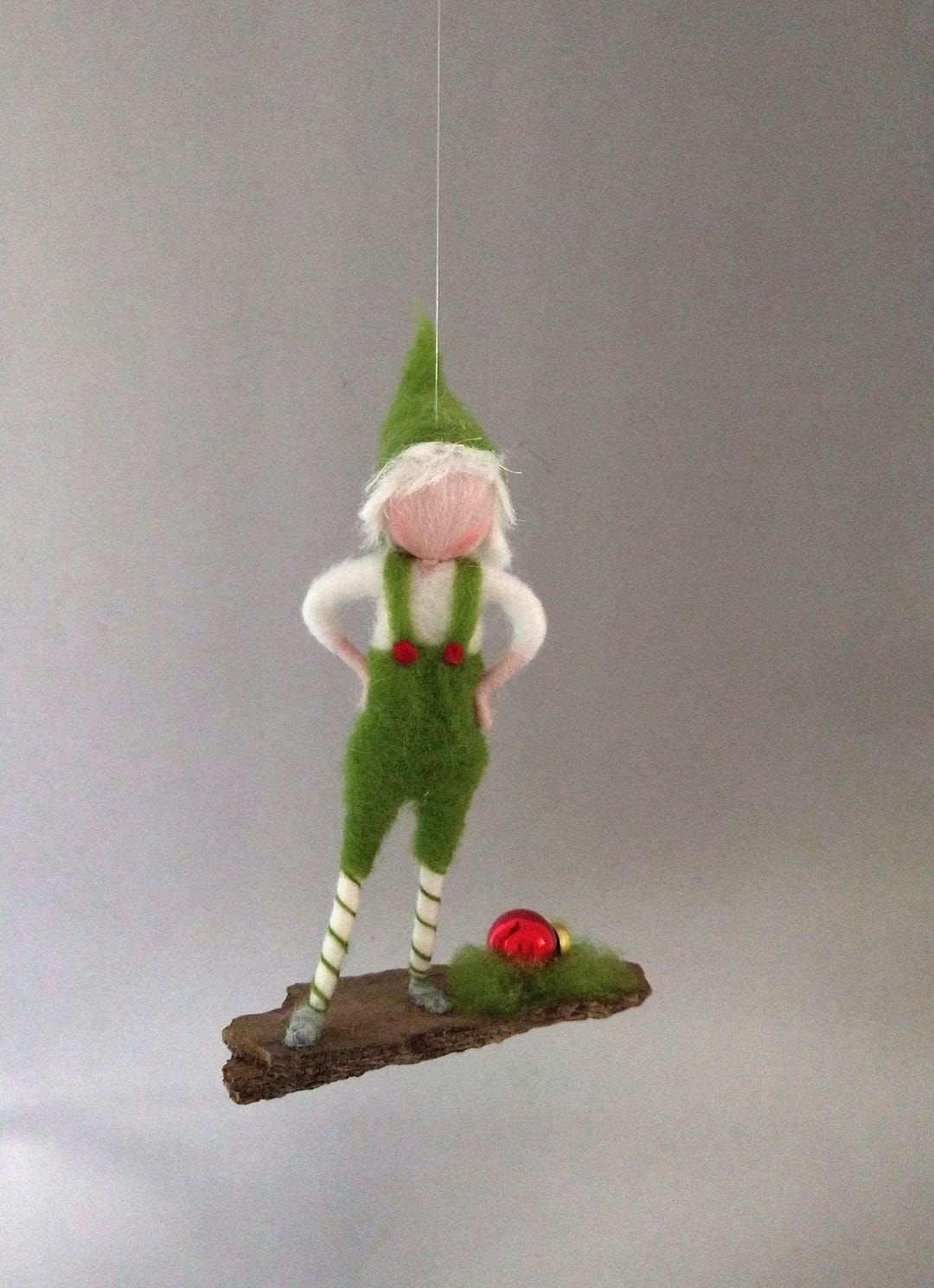 Christmas Gnome Felted Gnome Dwarf Felt Figure Waldorf Mobile Gift Idea ...
