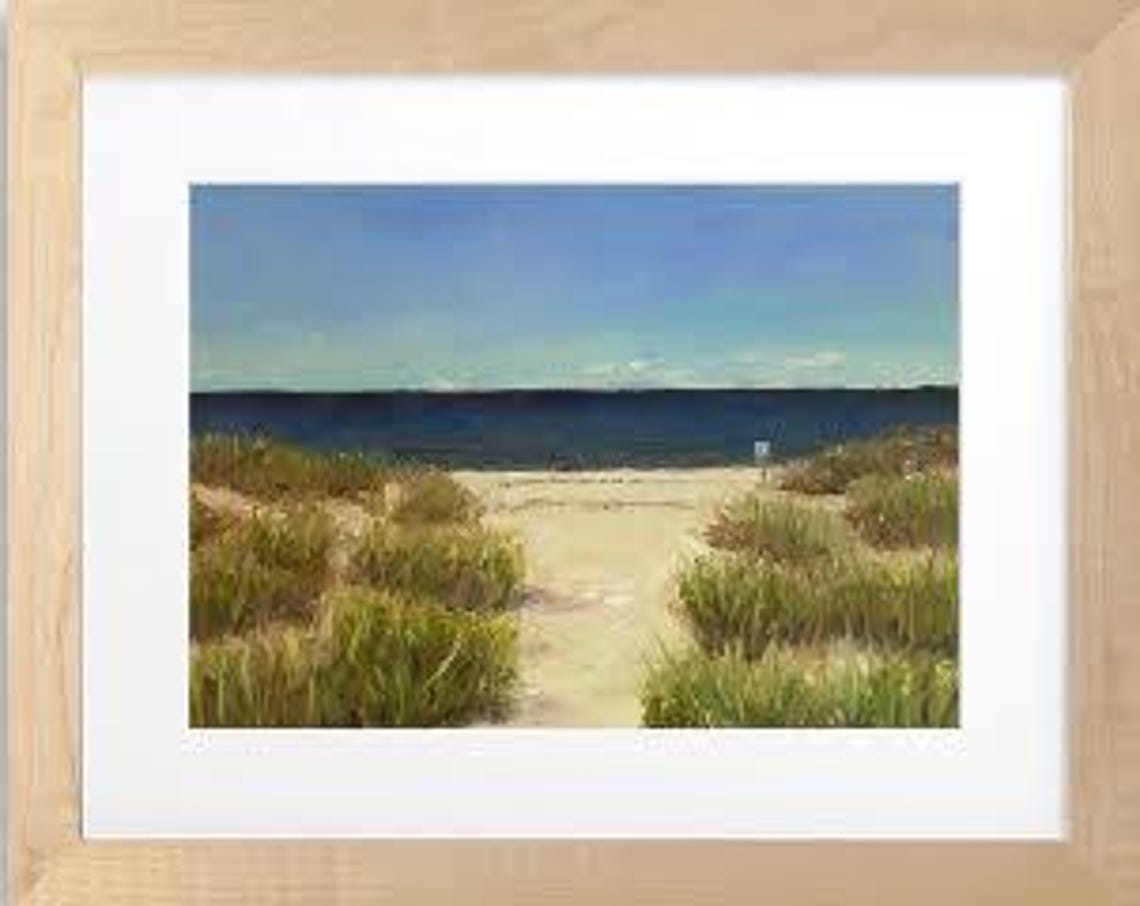 Framed Print of Original Painting | Cape Cod Beach - Etsy