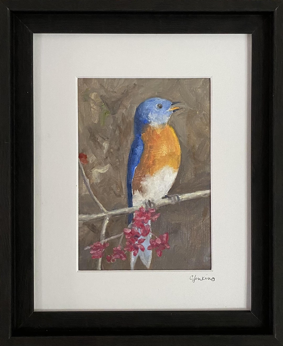Original Oil Painting | Eastern Bluebird - Etsy