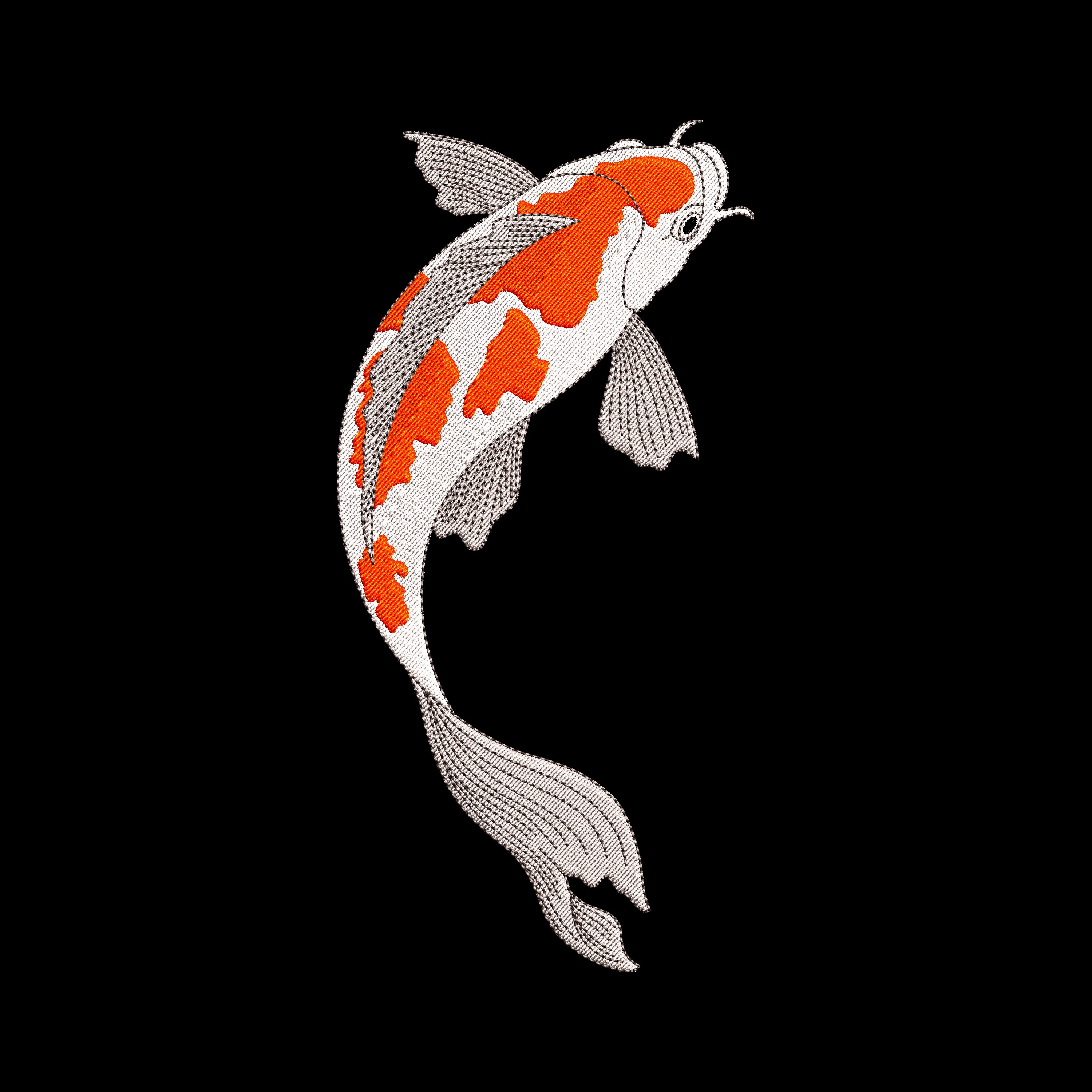 Сarp Koi Embroidery Design - Etsy