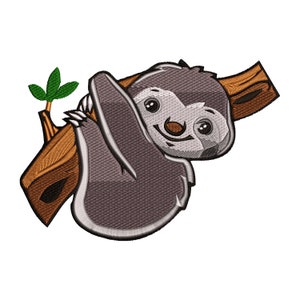 Sloth Machine Embroidery Design - Etsy
