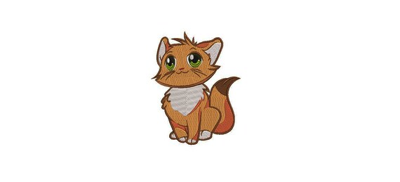Machine Embroidery Design Kitten in 5 Sizes | Etsy