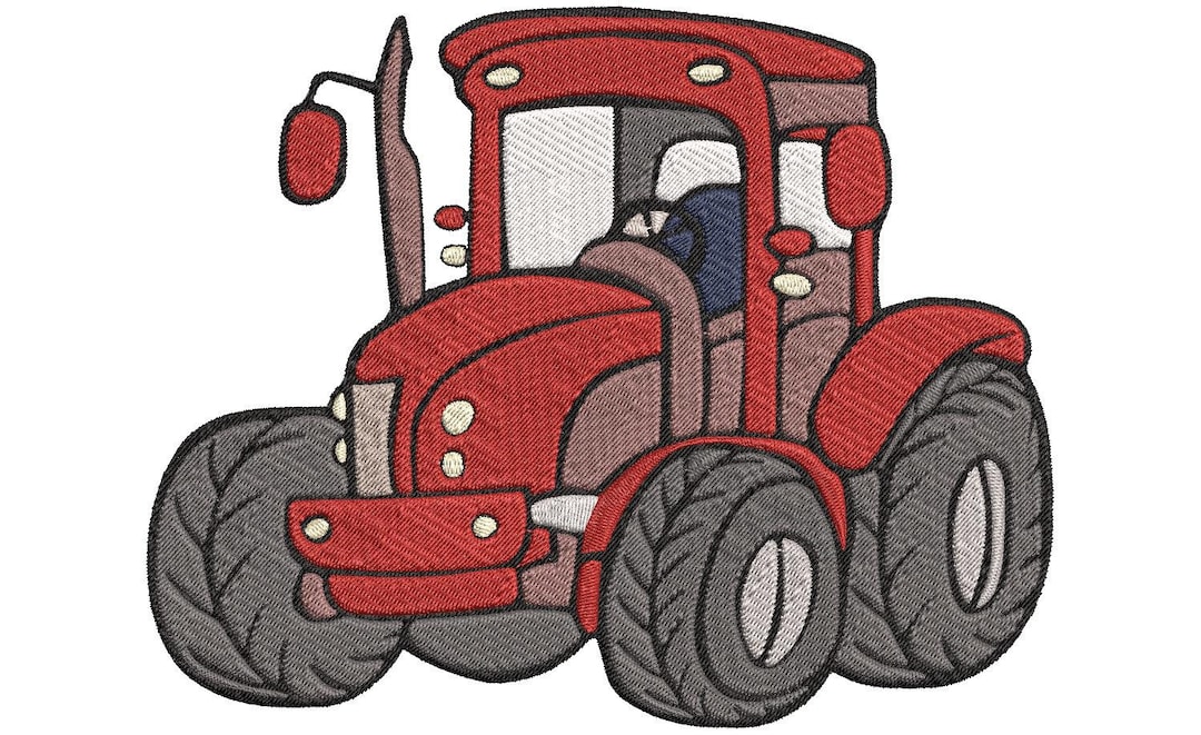 Machine Embroidery Design Tractor - Etsy