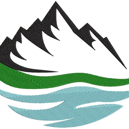 Mountain Outline Machine Embroidery Design | Etsy
