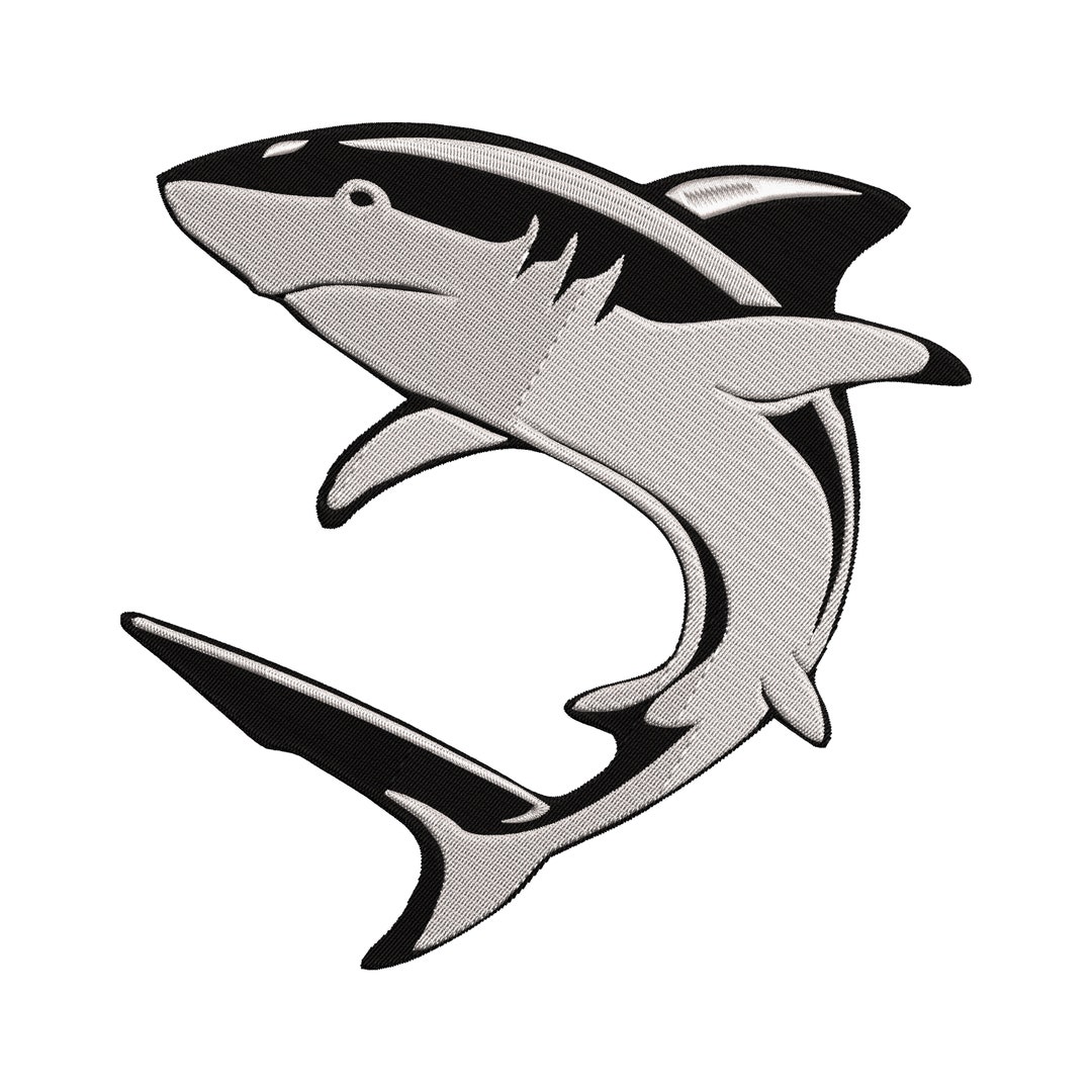 Machine Embroidery Design Shark - Etsy