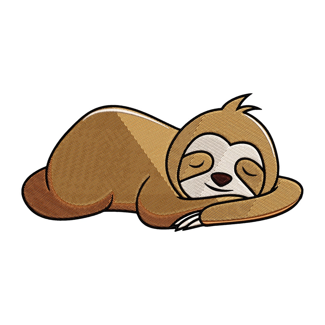 Sloth Machine Embroidery Design - Etsy