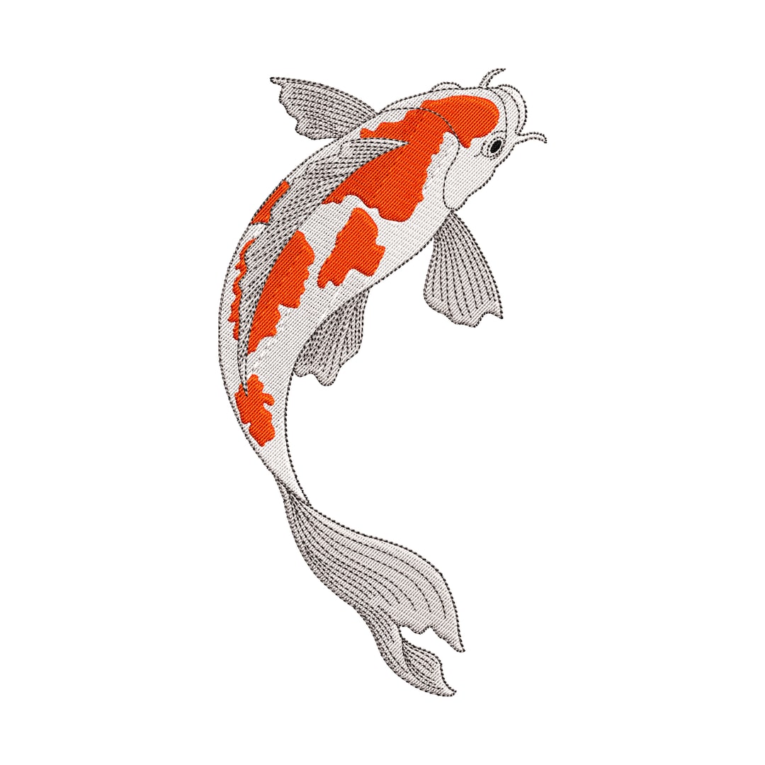 Сarp Koi Embroidery Design - Etsy