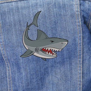Machine Embroidery Design Shark in 6 Sizes - Etsy