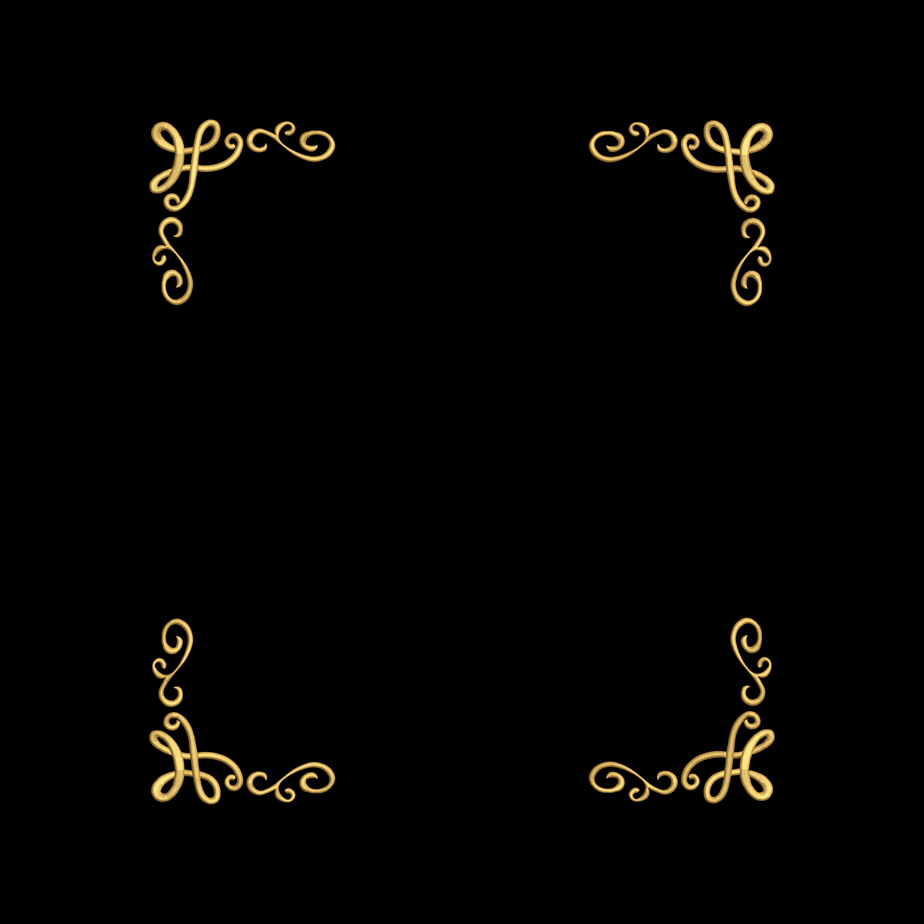 Decorative Corner Embroidery Design - Etsy