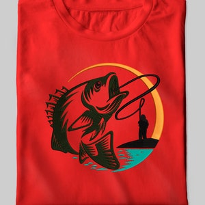 Fishing Embroidery Design - Etsy