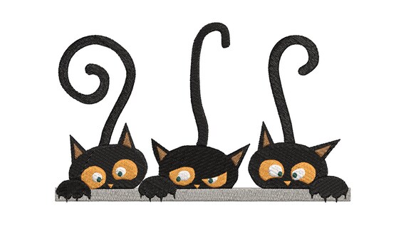 Cats Machine Embroidery Design - Etsy