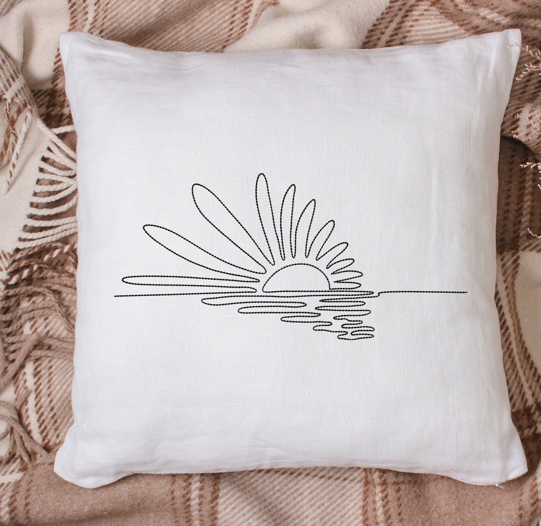 Sunset Sunrise Embroidery Design - Etsy