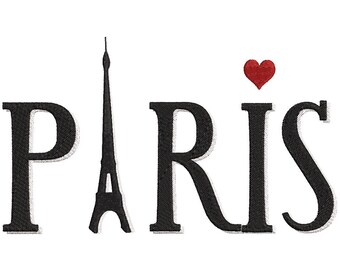 Parisian Embroidery Design. Paris Design With Eiffel Tower Embroidery ...