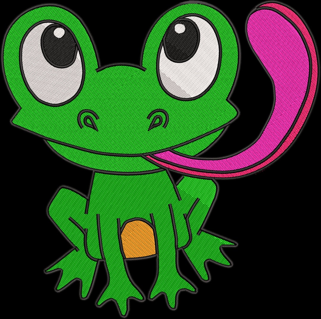 Frog Machine Embroidery Design - Etsy