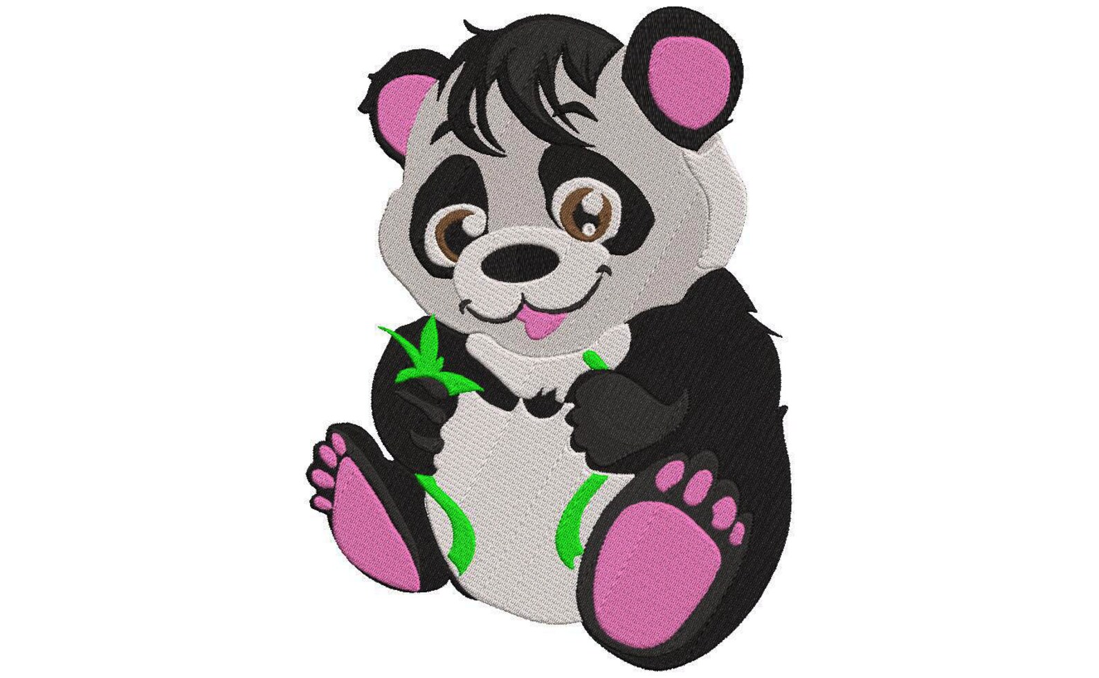 Machine Embroidery Design Panda - Etsy