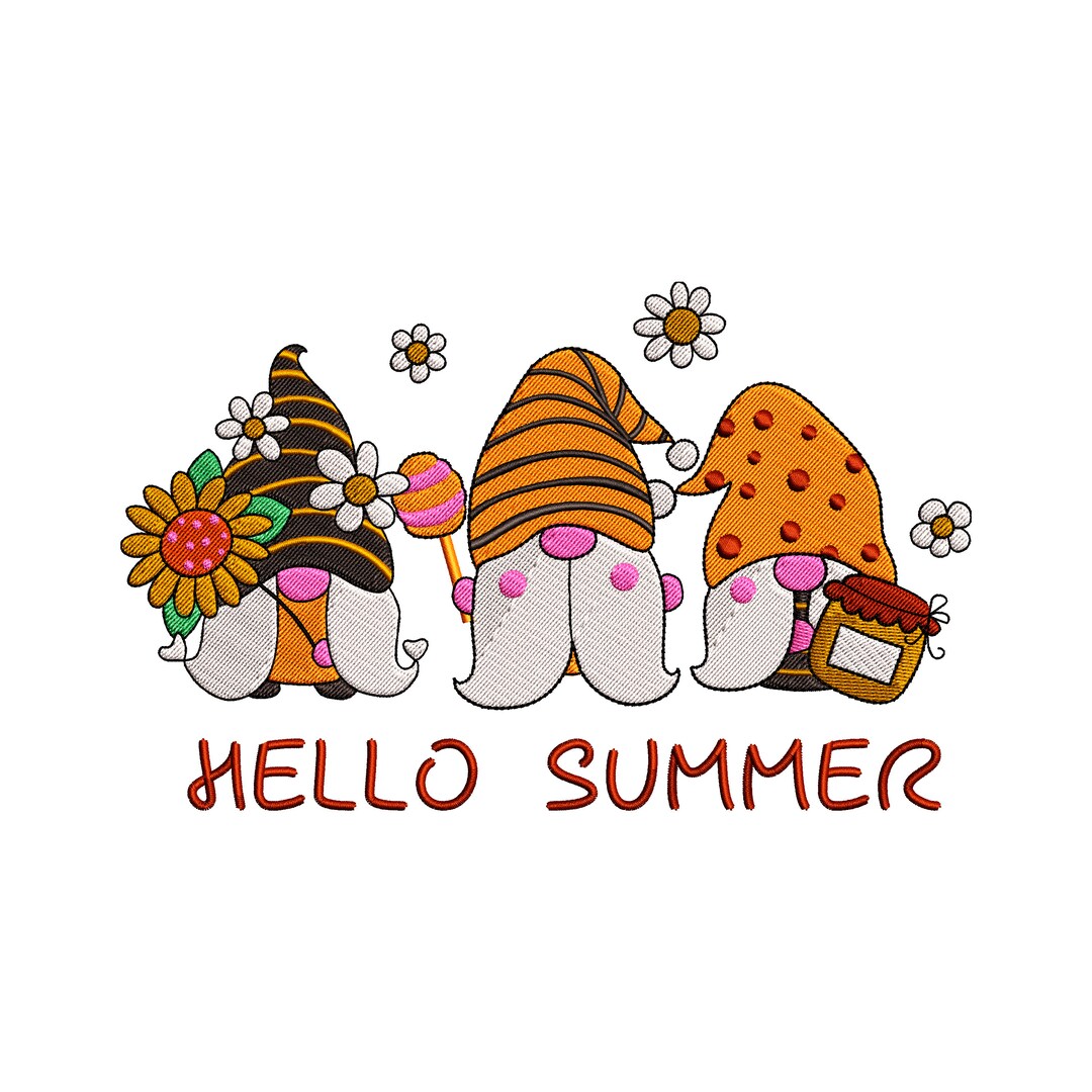 Hello Summer Embroidery Design - Etsy