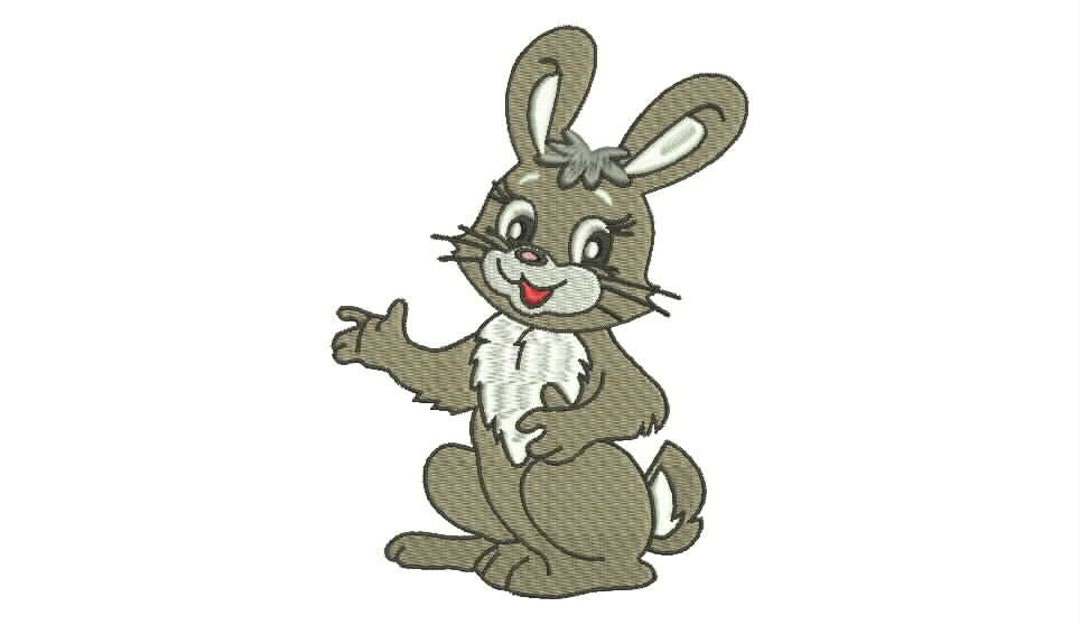 Machine Embroidery Design Bunny in 2 Sizes - Etsy