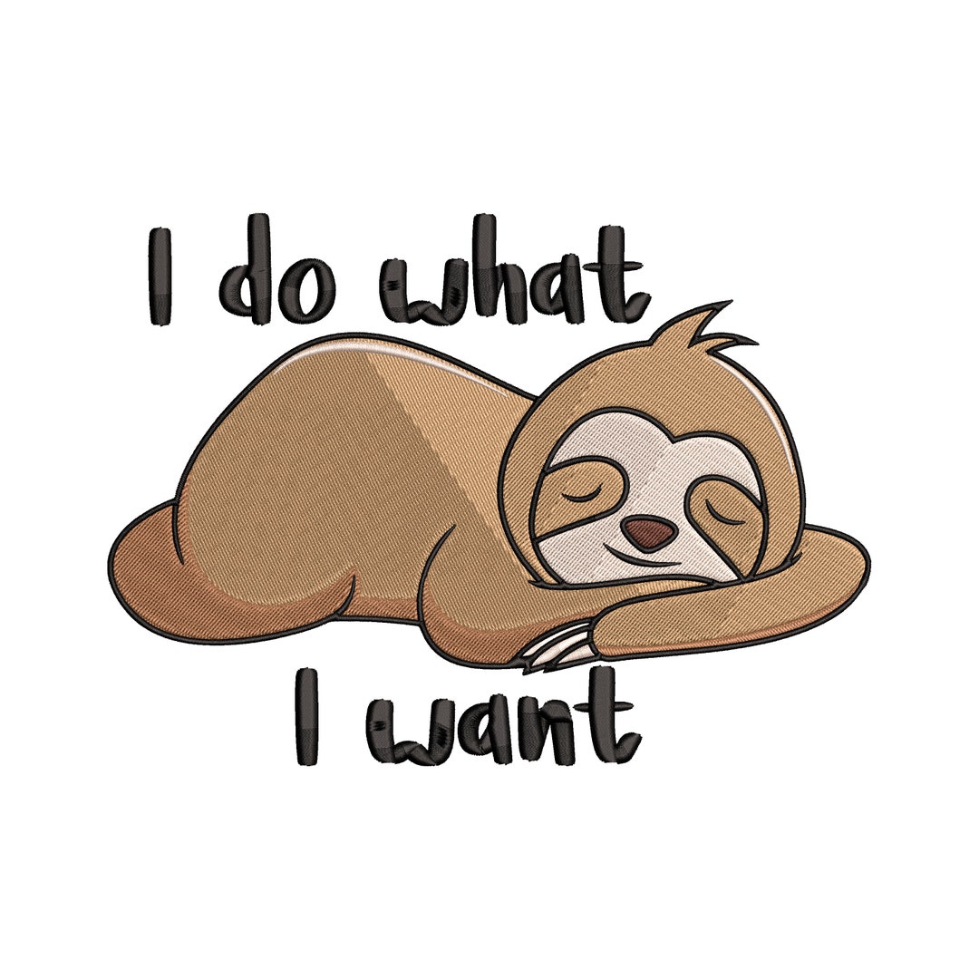 Sloth Machine Embroidery Design in 6 Sizes: - Etsy