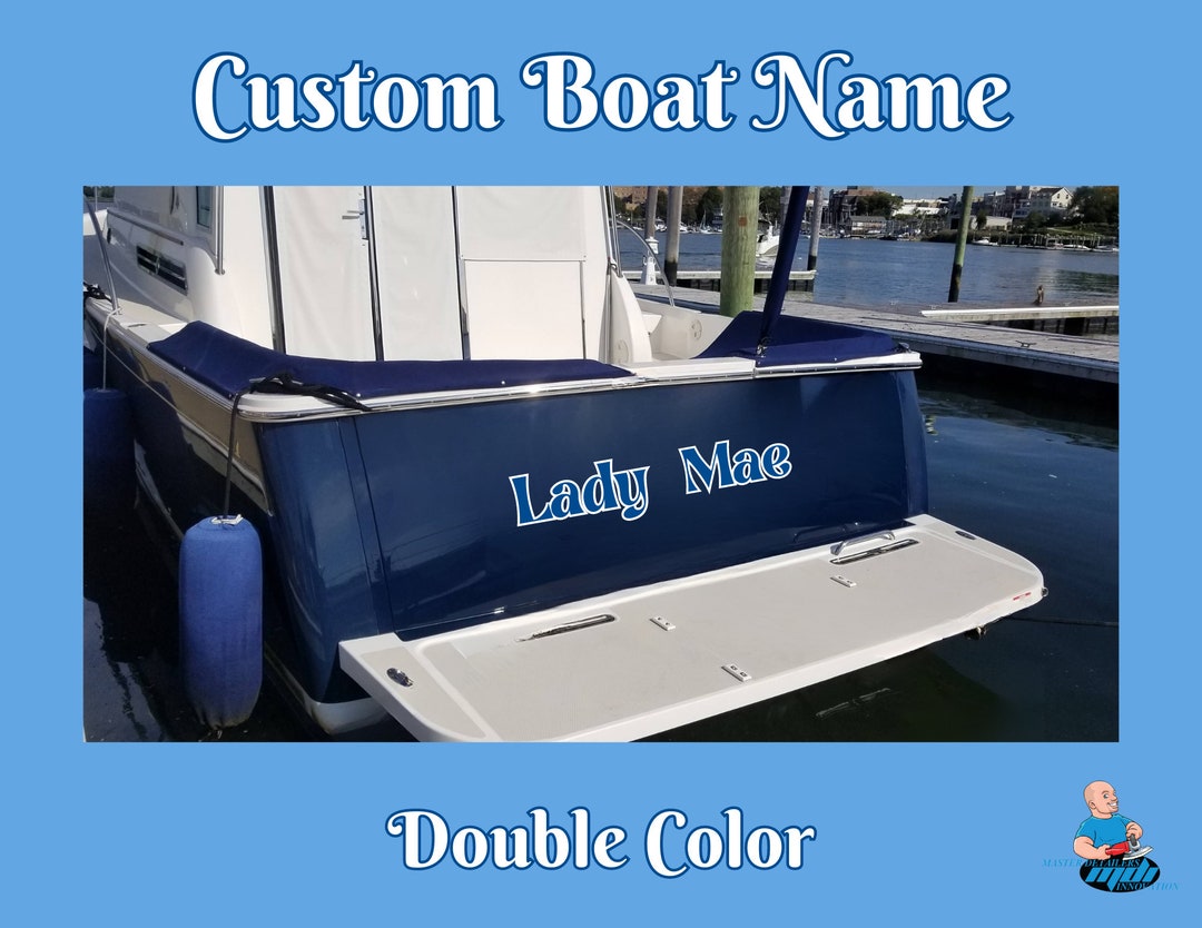 Custom Boat Name - Double Color (high-quality Materials) - Etsy