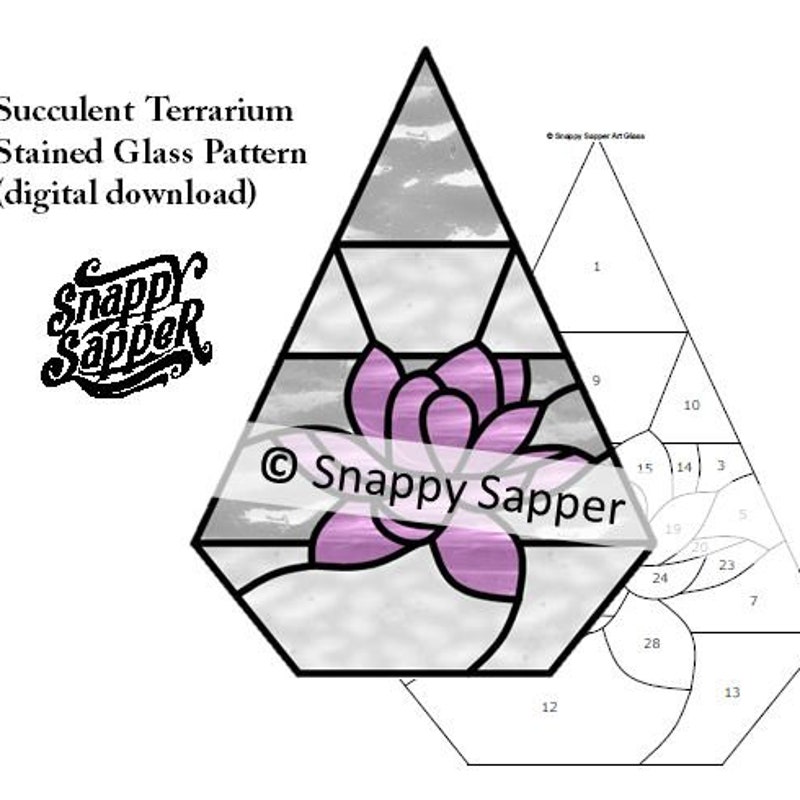 Stained Glass Terrarium Pattern - Etsy