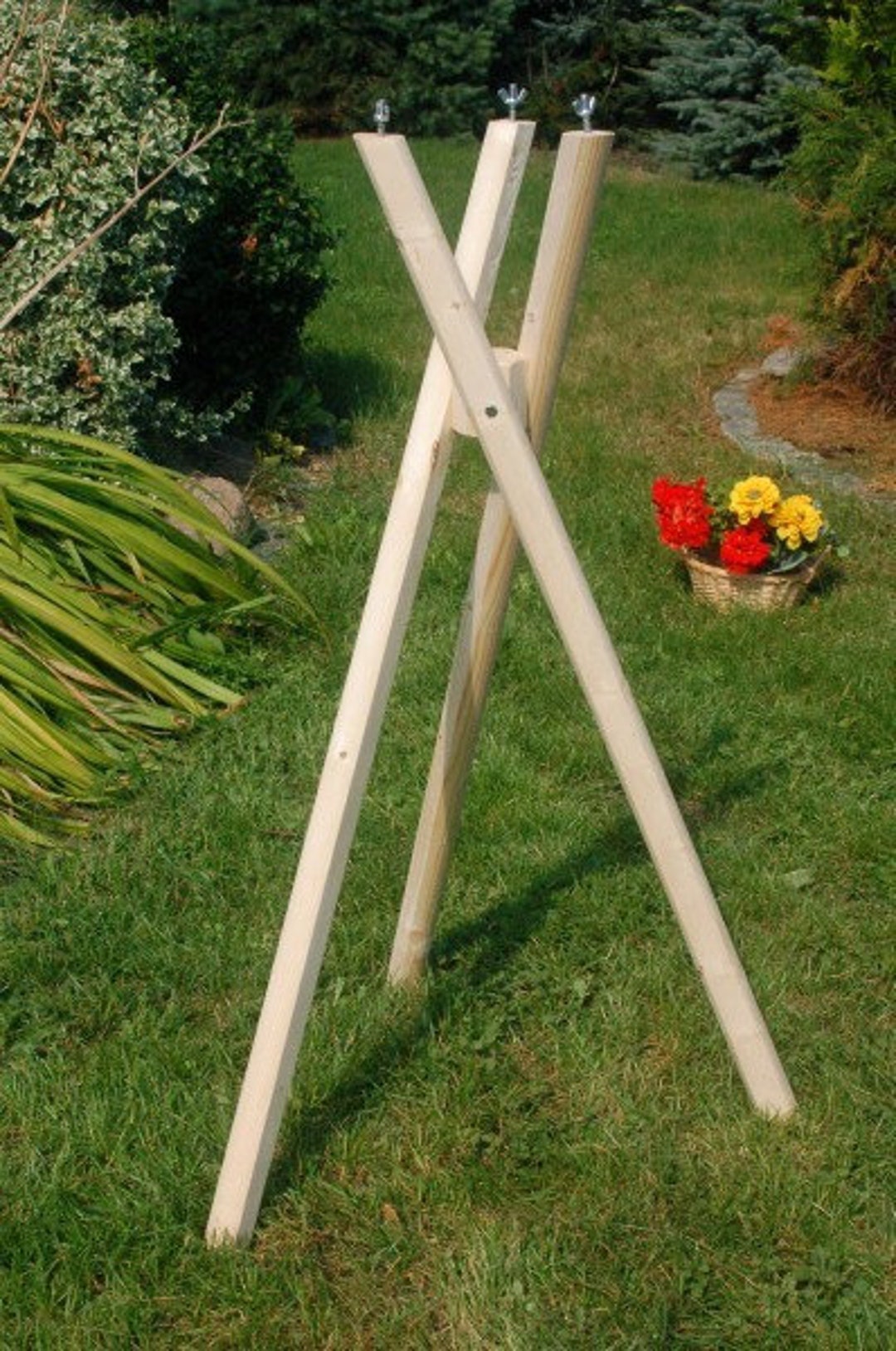 Stand C Natural, Birdhouse Stand, Stand Tripod Untreated for Your ...