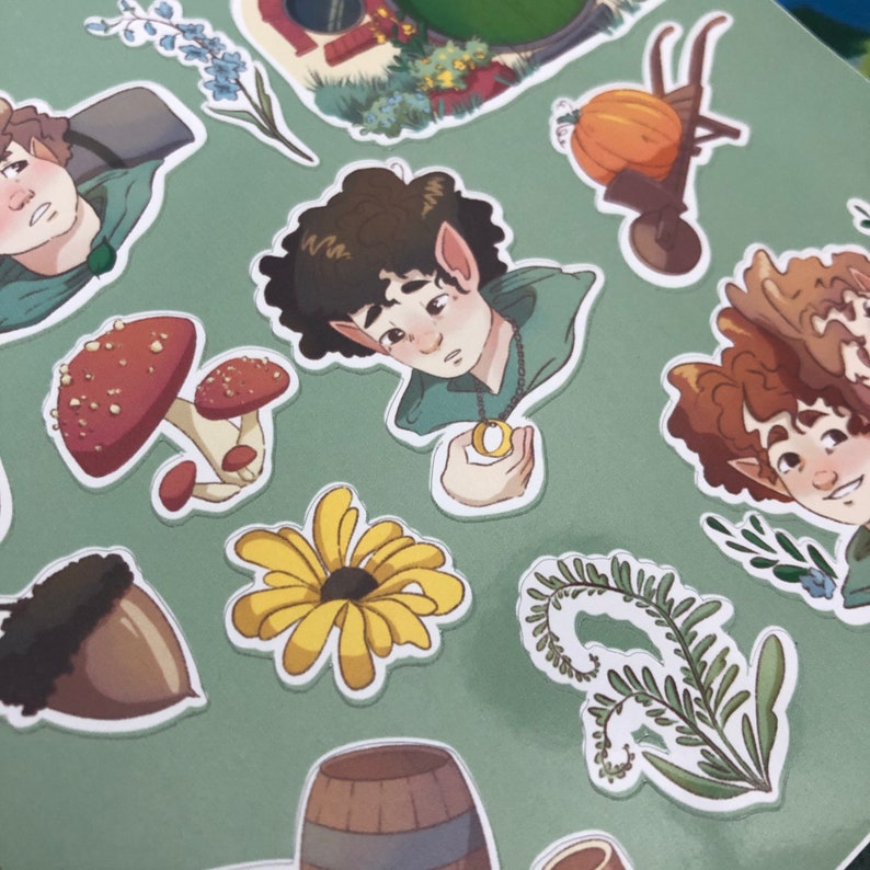 Hobbit Stickers LOTR Fan Art Lord of the Rings Stickers | Etsy