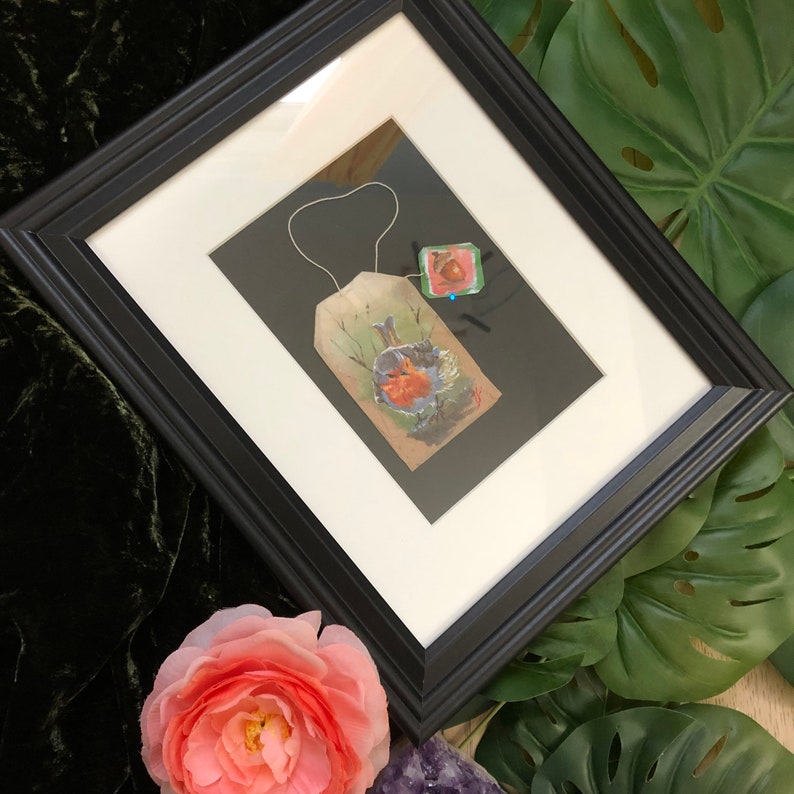 Robin Tea Bag Painting - Etsy