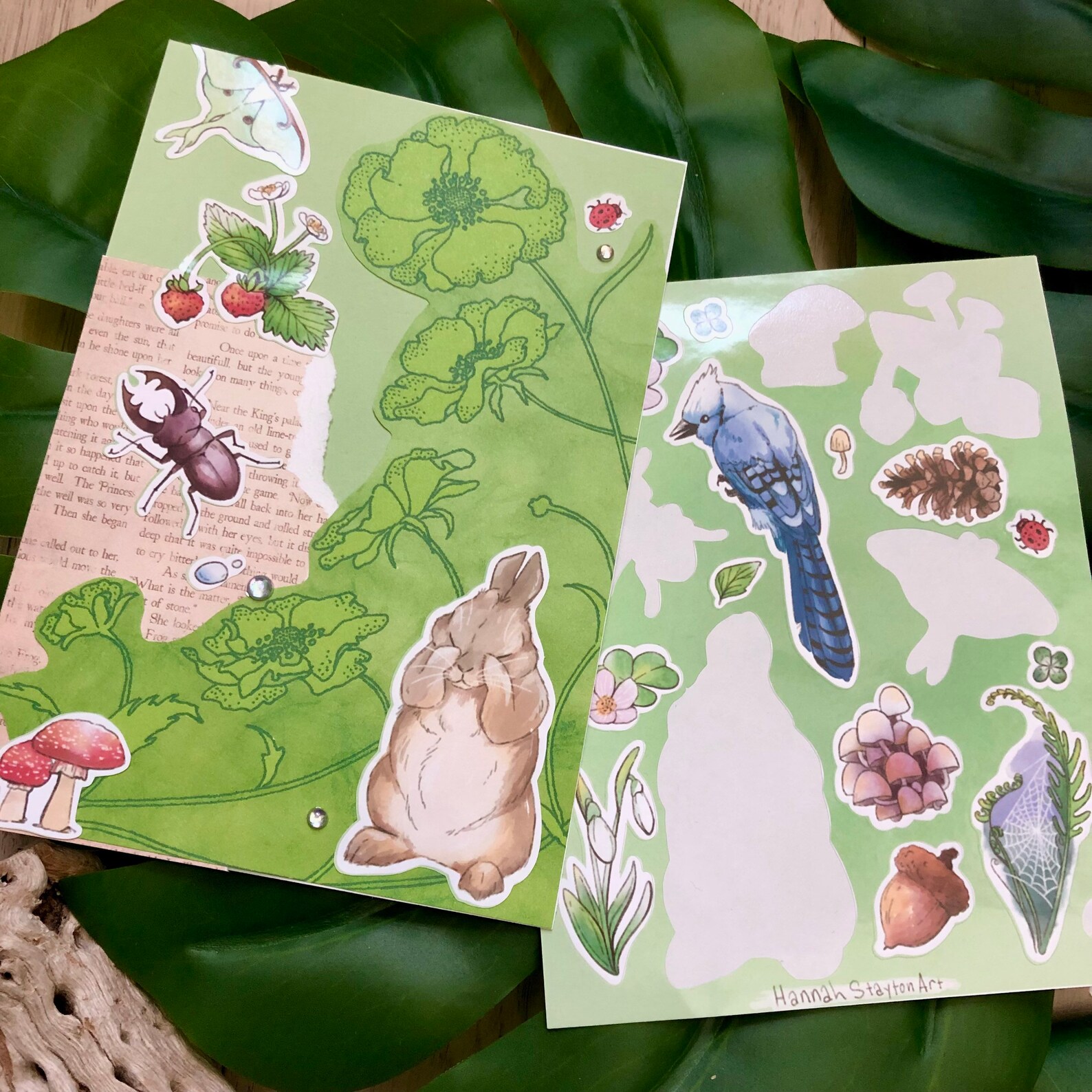 Woodland Watercolor Stickers - Etsy