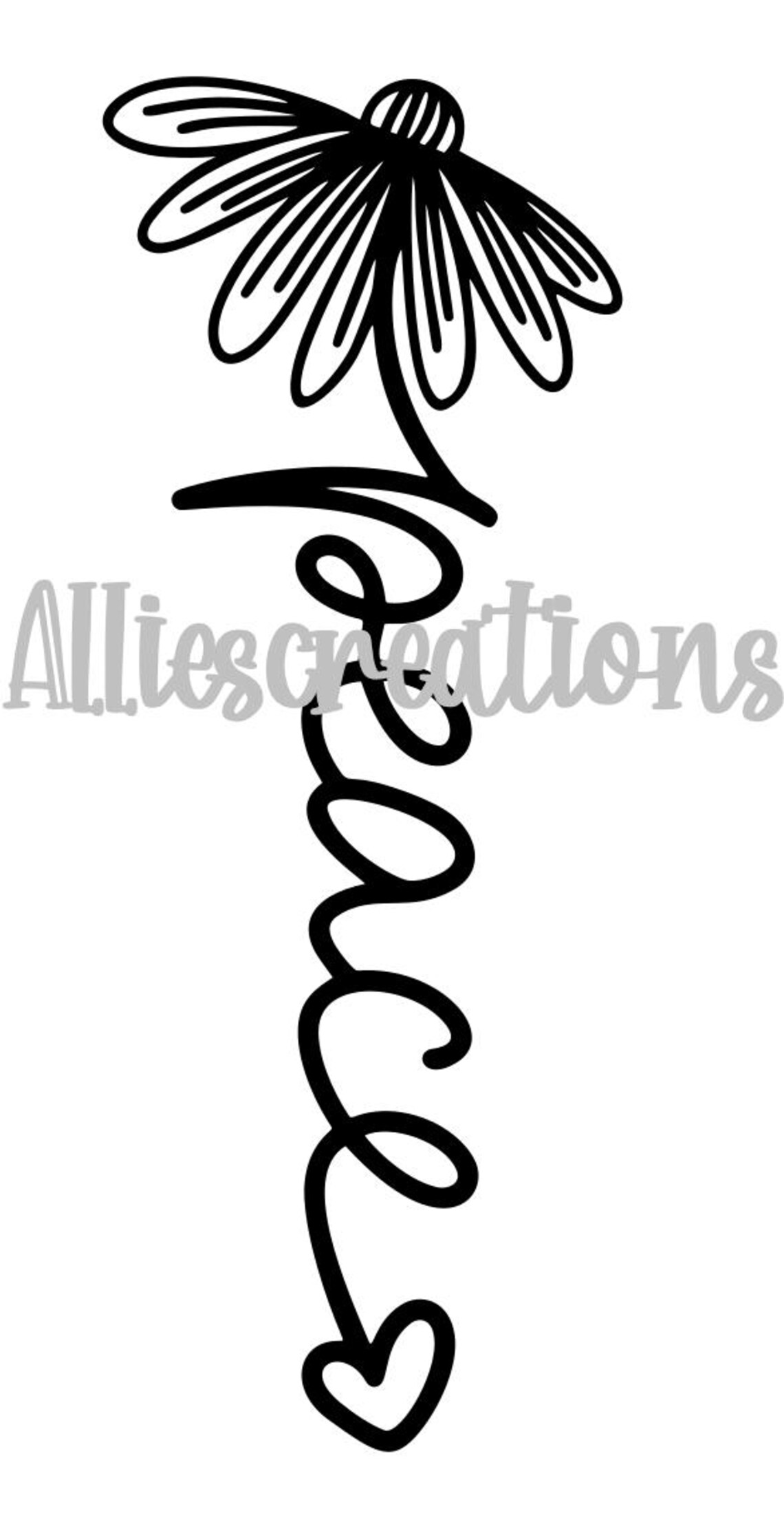 Peace Flower SVG - Etsy