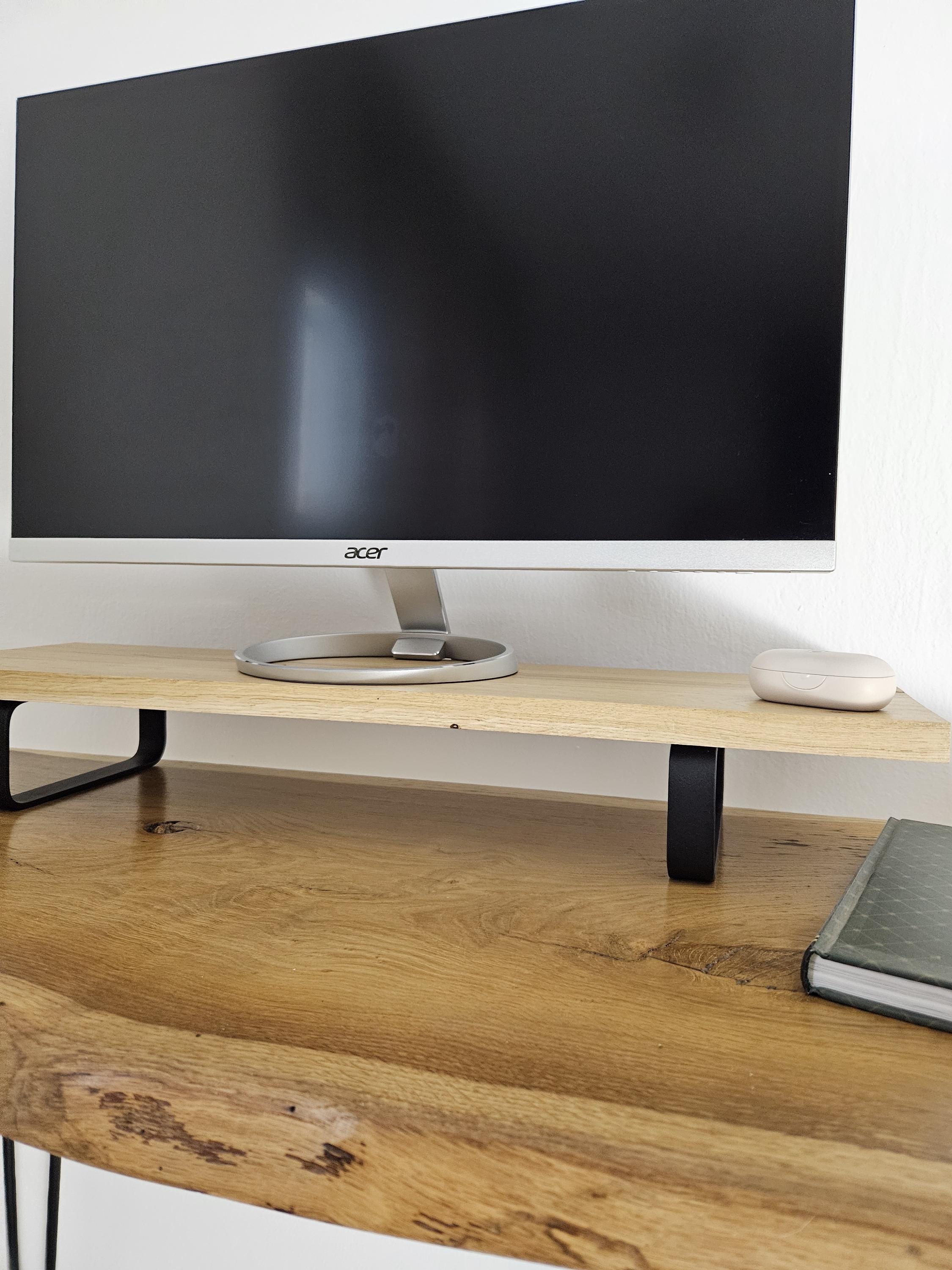 Monitor Stand, Monitor Riser, Wood Monitor Stand, Wooden Dual Monitor ...