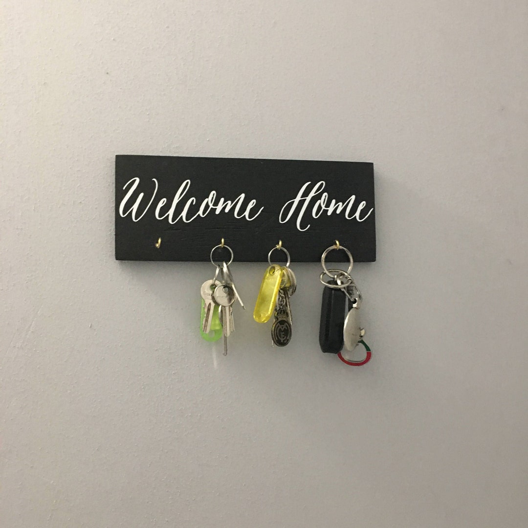 Wood Key Hook Organizer: Rustic Farmhouse Entryway Decor - Etsy