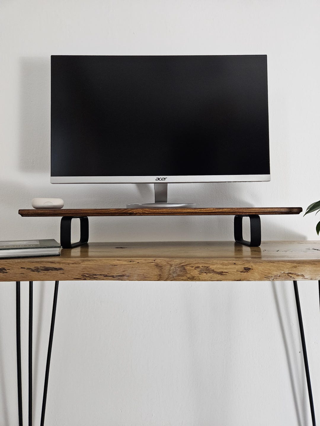 Monitor Stand, Monitor Riser, Wood Monitor Stand, Wooden Dual Monitor ...
