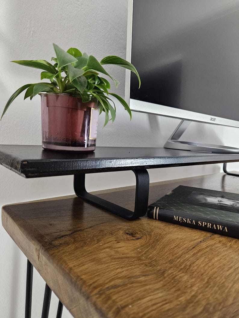 Monitor Stand, Monitor Riser, Wood Monitor Stand, Wooden Dual Monitor ...