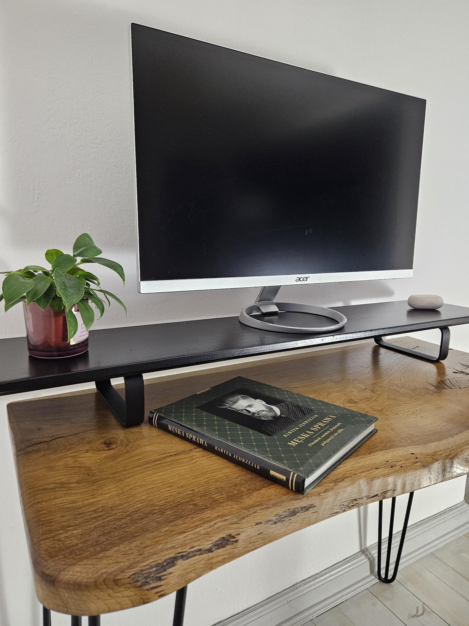 Monitor Stand, Monitor Riser, Wood Monitor Stand, Wooden Dual Monitor ...