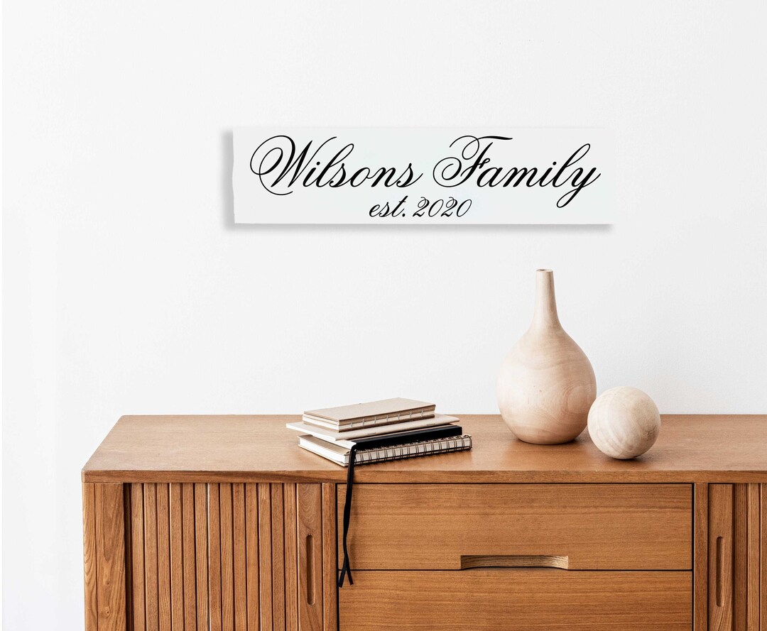 Family Last Name Sign for Personalized Wedding Gift, Last Name ...