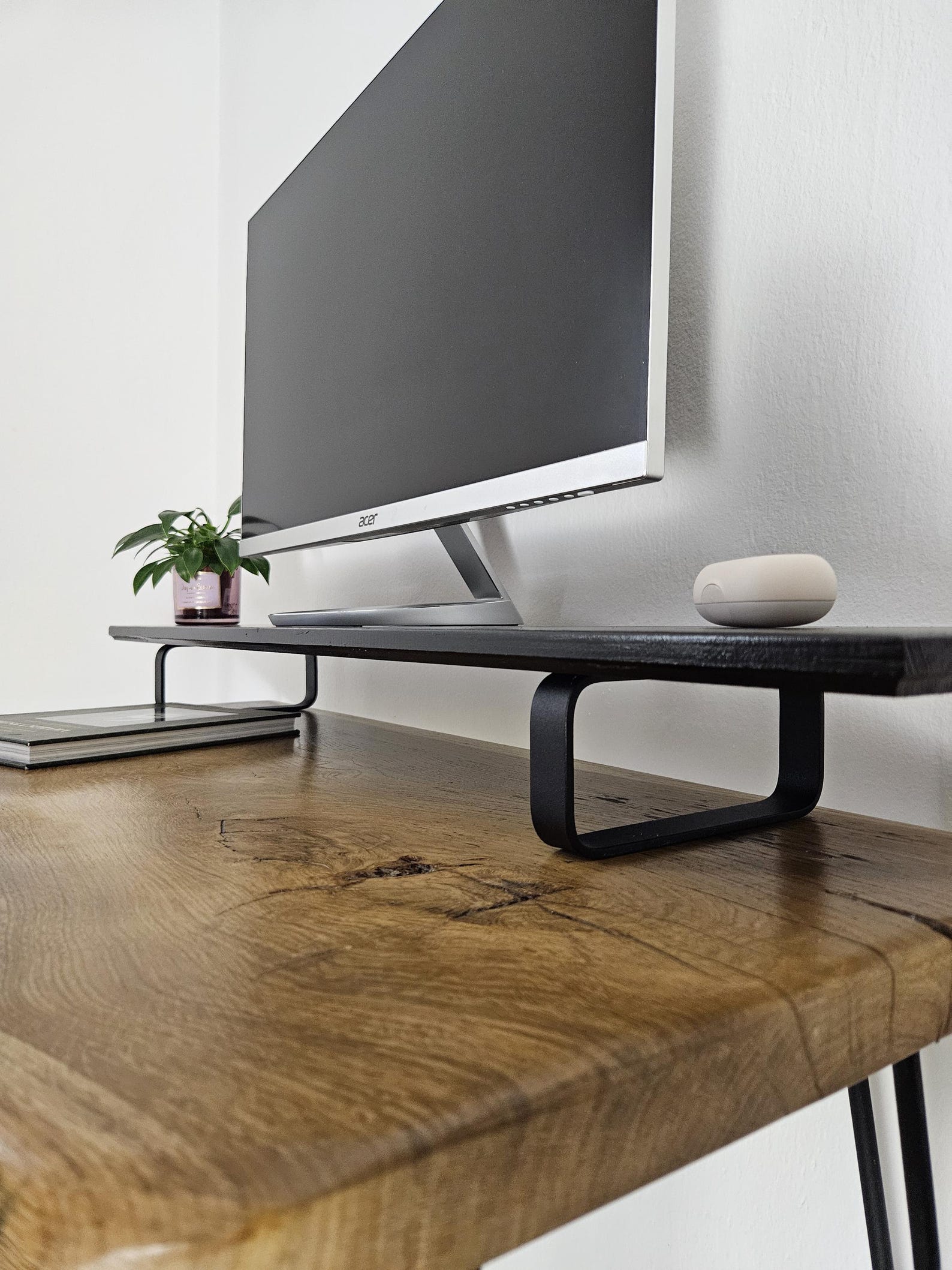 Monitor Stand, Monitor Riser, Wood Monitor Stand, Wooden Dual Monitor ...