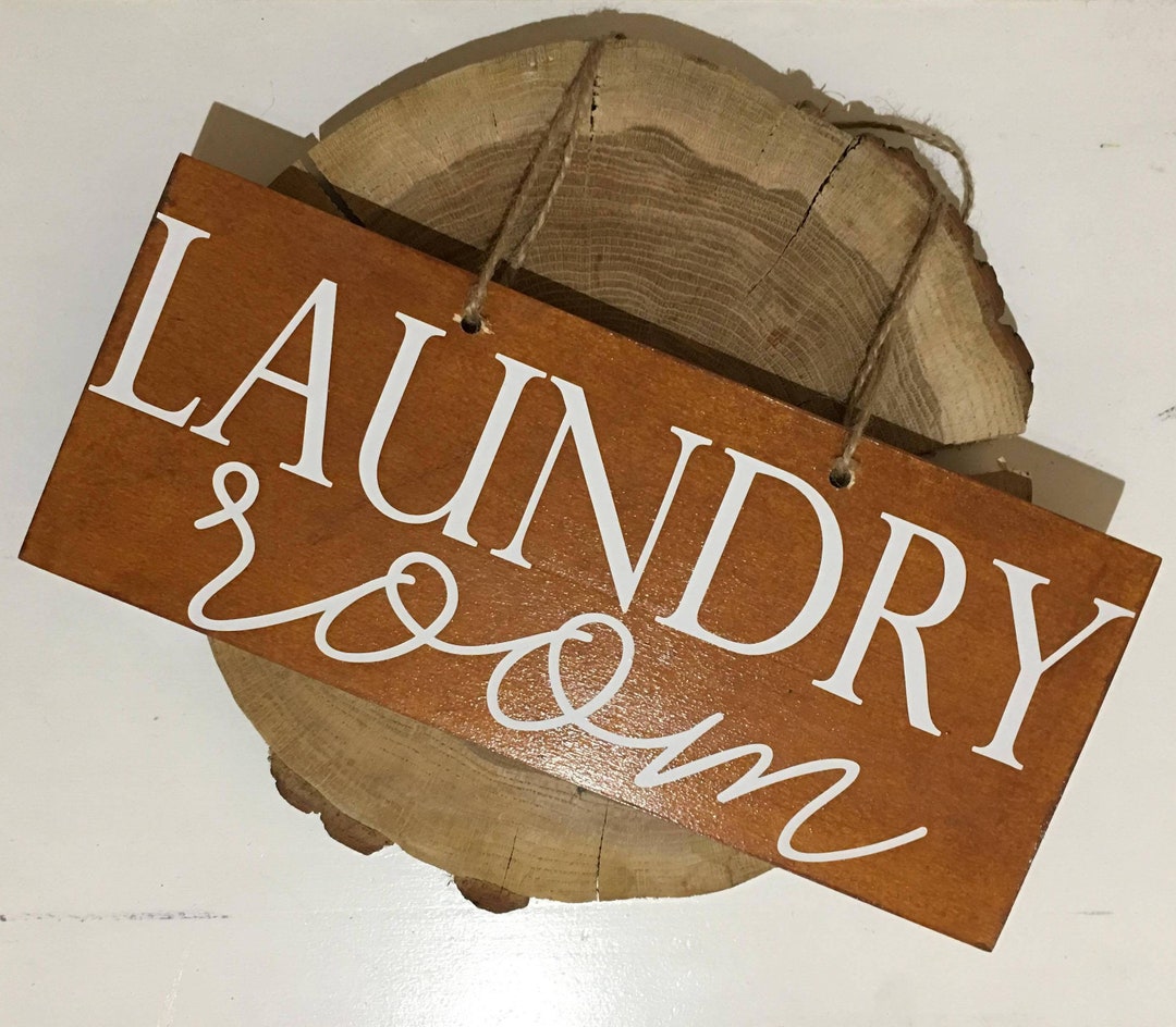 Rustic Laundry Room Wood Sign: Farmhouse Decor (5.90x13.77 Inch) - Etsy