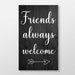 Friends Always Welcome, Welcome Sign, Front Door Welcome Sign, Outdoor ...