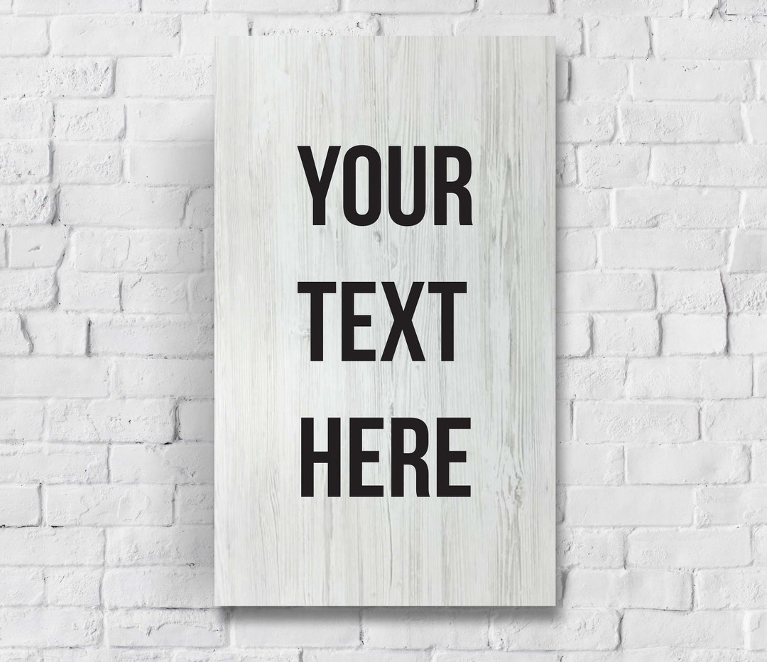 Personalized Wood Sign: Custom Text Poster, Handmade Decor (15.74 X 27. ...