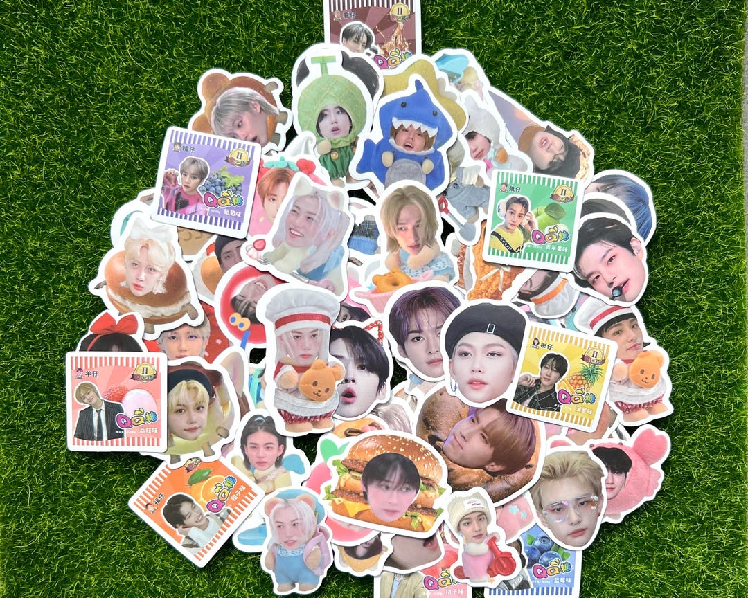 Kawaii STRAY KIDS Stickers, Vinyl Sticker Set, Cute Face Food Dessert ...