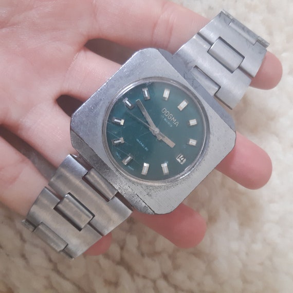 Dogma Rare square Green mechanical vintage watch Refe… - Gem