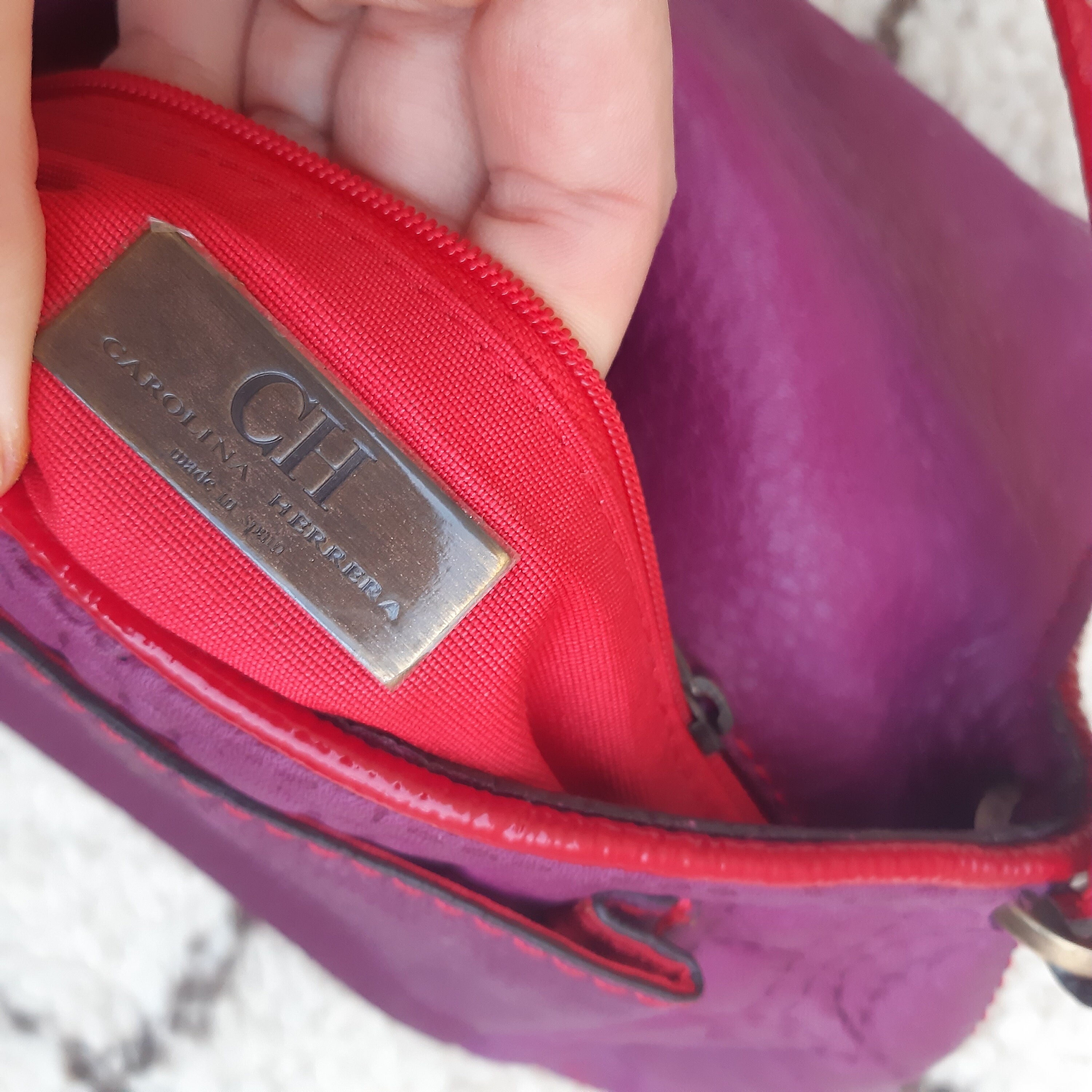 Carolina Herrera Purple Monogram Bag CH Women's Spain - Etsy