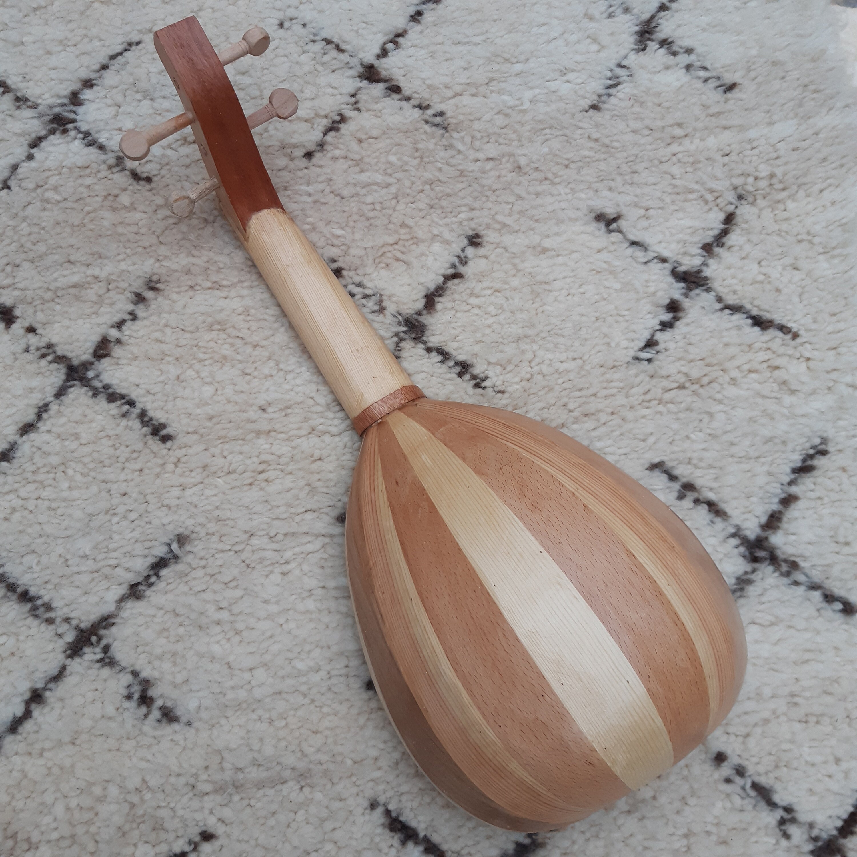 New Handmade Wood Small Lute Musical,arabic STRING Instrument Oud Decor ...