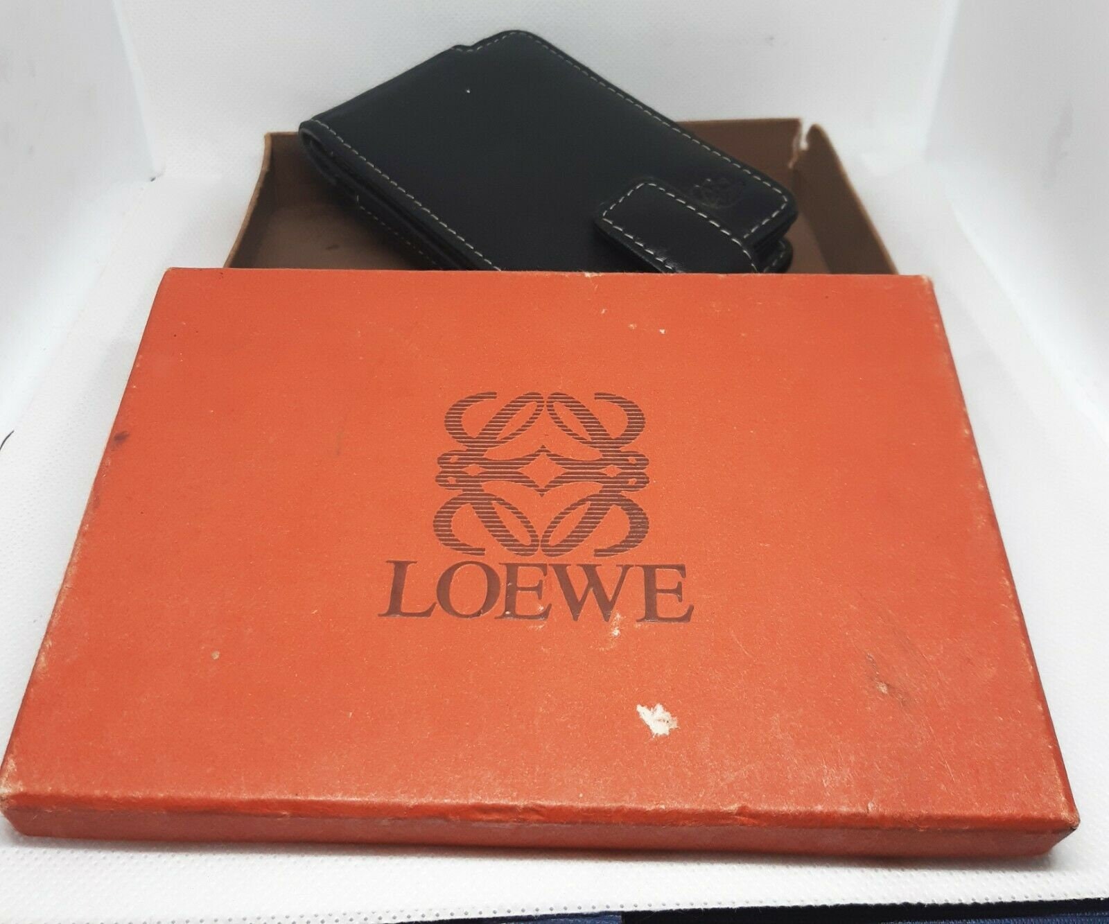 LOEWE Orange Empty Box Storage Gift 15x11 Cm & Black Leather - Etsy