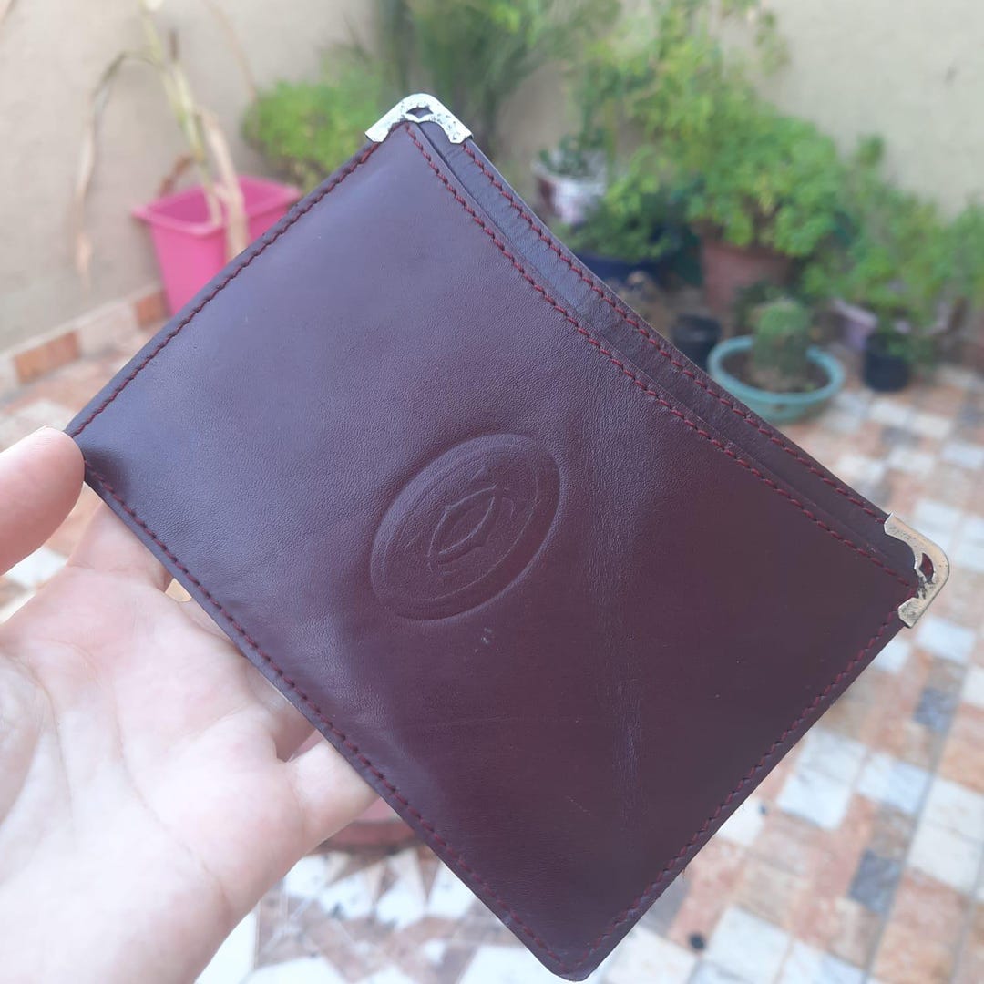 Cartier Card Holder, Cartier Wallet, Bordeaux Leather Cartier Gift ...