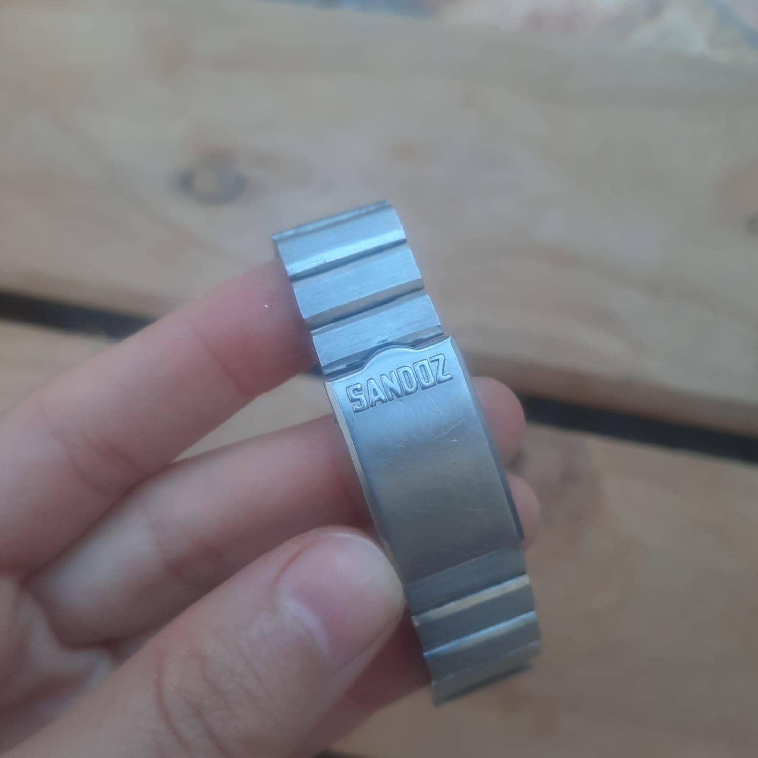 Vintage Sandoz Swiss Stainless Steel Bracelet, Sandoz Band Watch ...