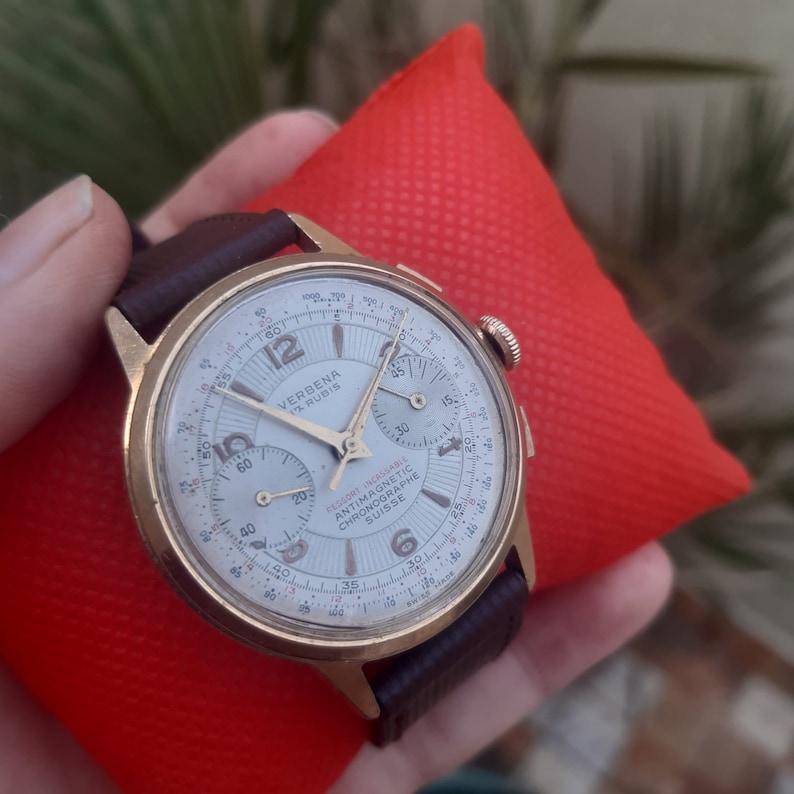 Verbena Chronoswiss Watch 17 Rubis Swiss Made Chronograph - Etsy