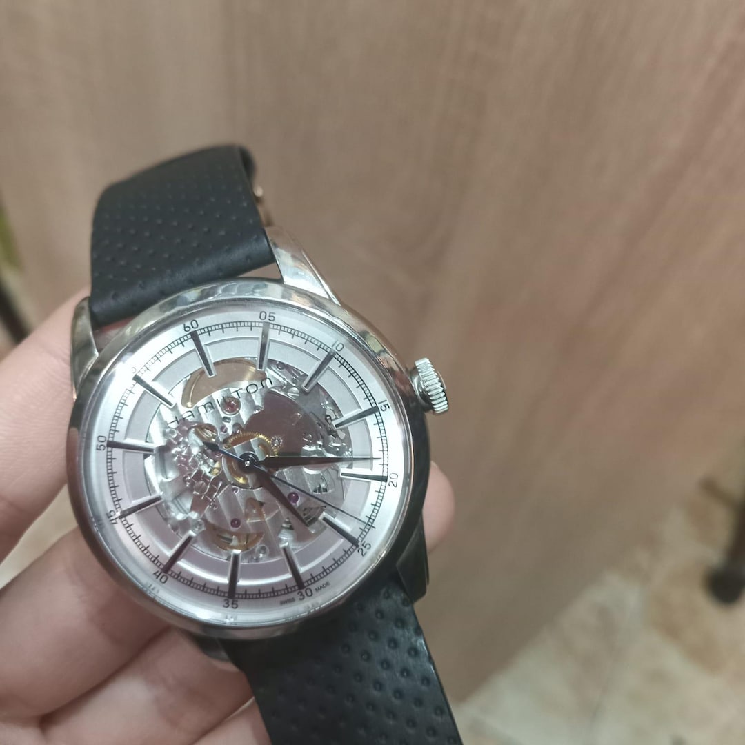 HAMILTON Rail Road H406550,HAMILTON Skeleton Automatic Men's Watch ...